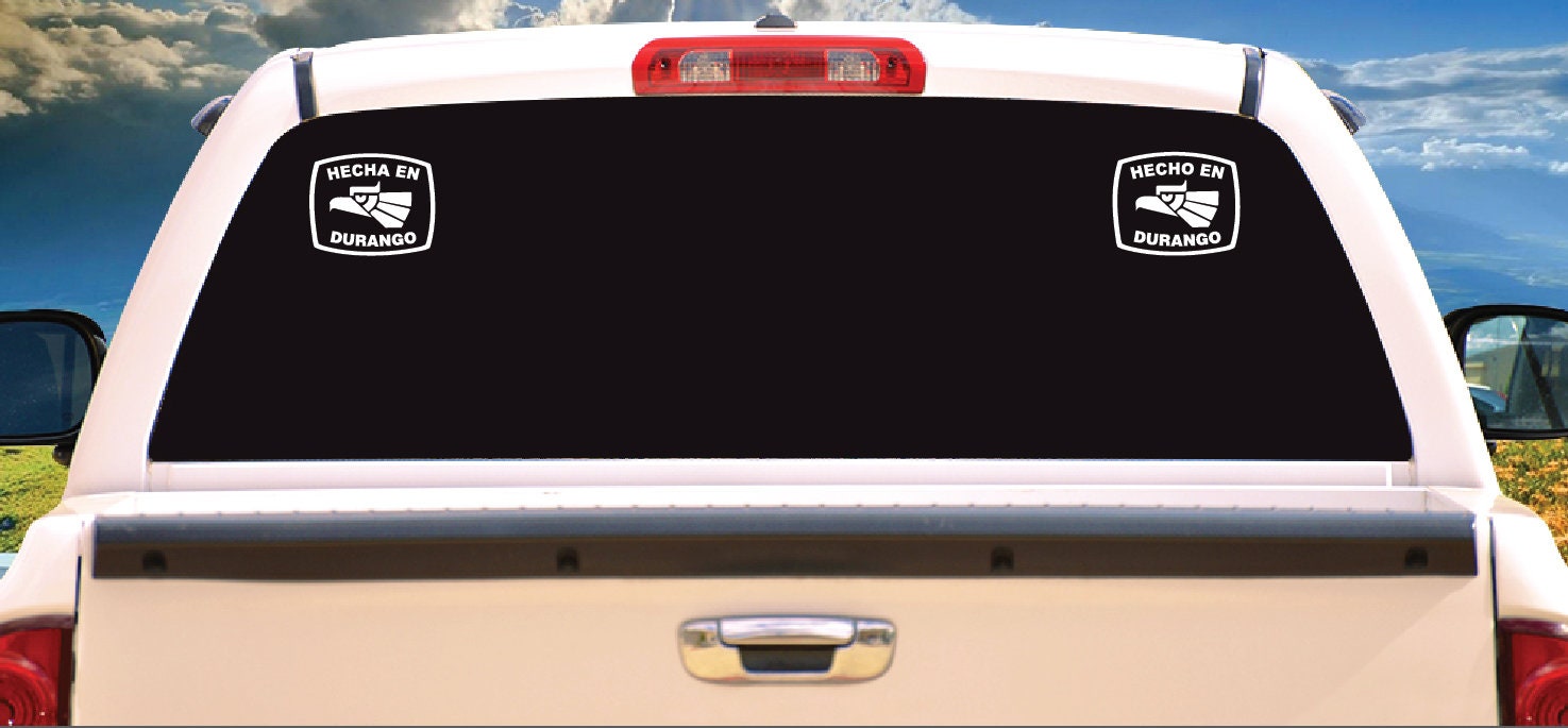 Hecho En Durango Letters Decal Car Window Laptop Vinyl Sticker Mexico ...