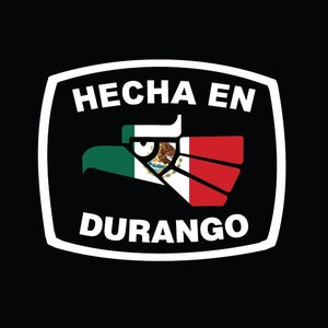 Hecho En Durango Letters Decal Car Window Laptop Vinyl Sticker Mexico ...