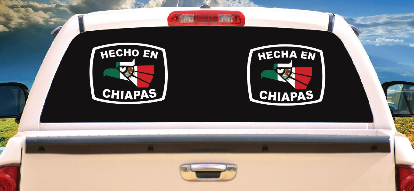 Hecho En Chiapas Letters Decal Car Window Laptop Vinyl Sticker Mexico MX CHP - Etsy