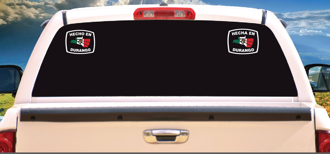 Hecho En Durango Letters Decal Car Window Laptop Vinyl Sticker Mexico ...