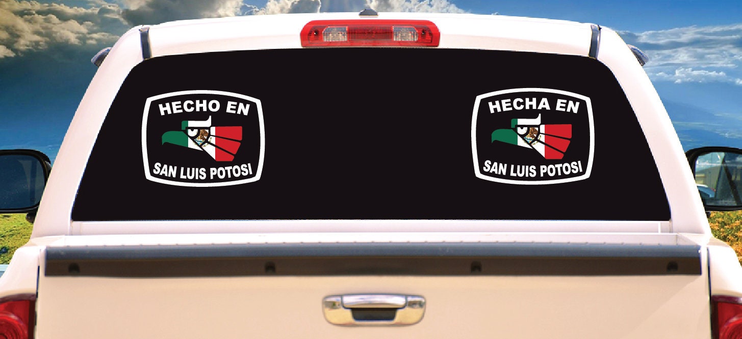 Hecho En San Luis Potosi Letters Decal Car Window Laptop Vinyl Sticker Mexico MX SLP. - Etsy
