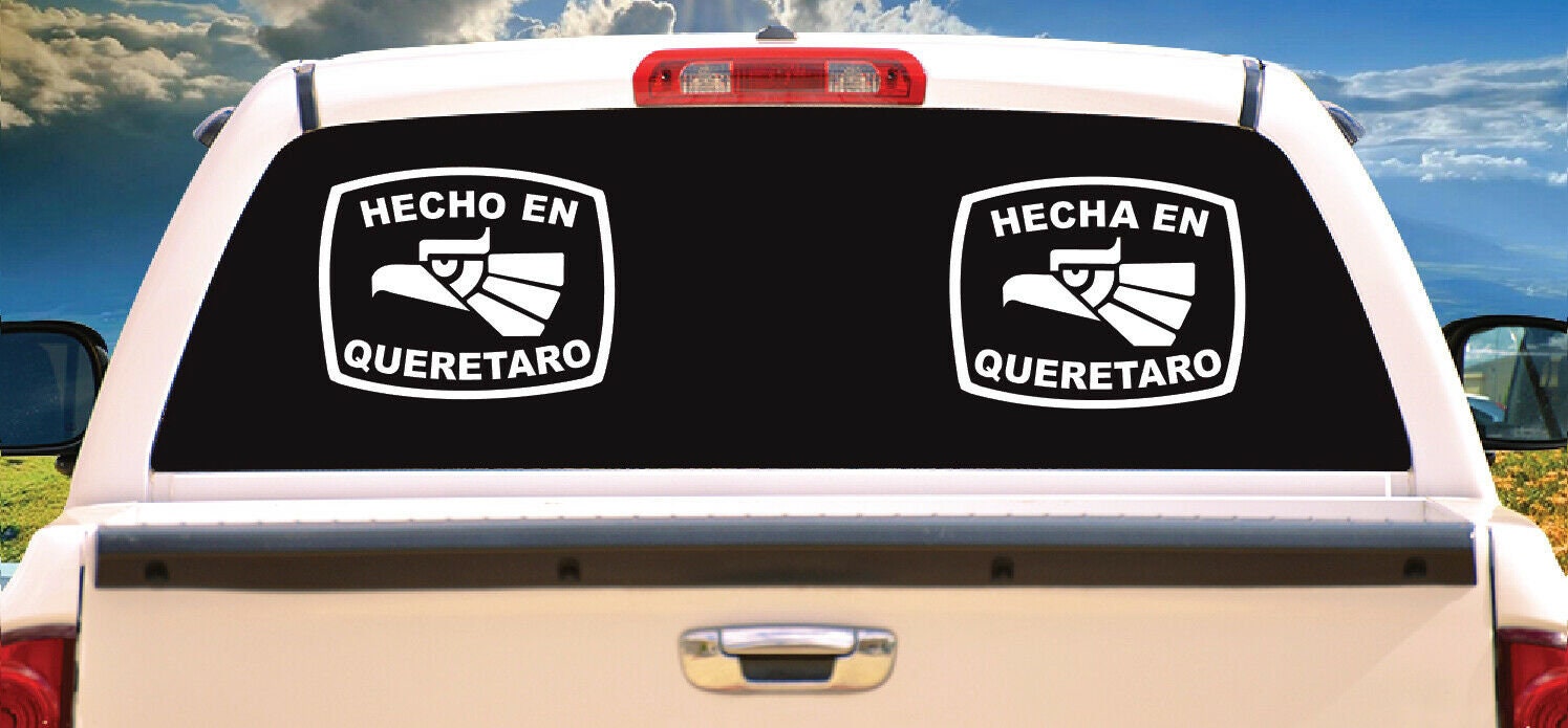 Hecho En Queretaro Letters Decal Car Window Laptop Vinyl Sticker Mexico ...