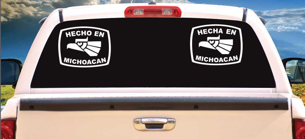 Hecho En Michoacan Letters Decal Car Window Laptop Vinyl Sticker Mexico ...