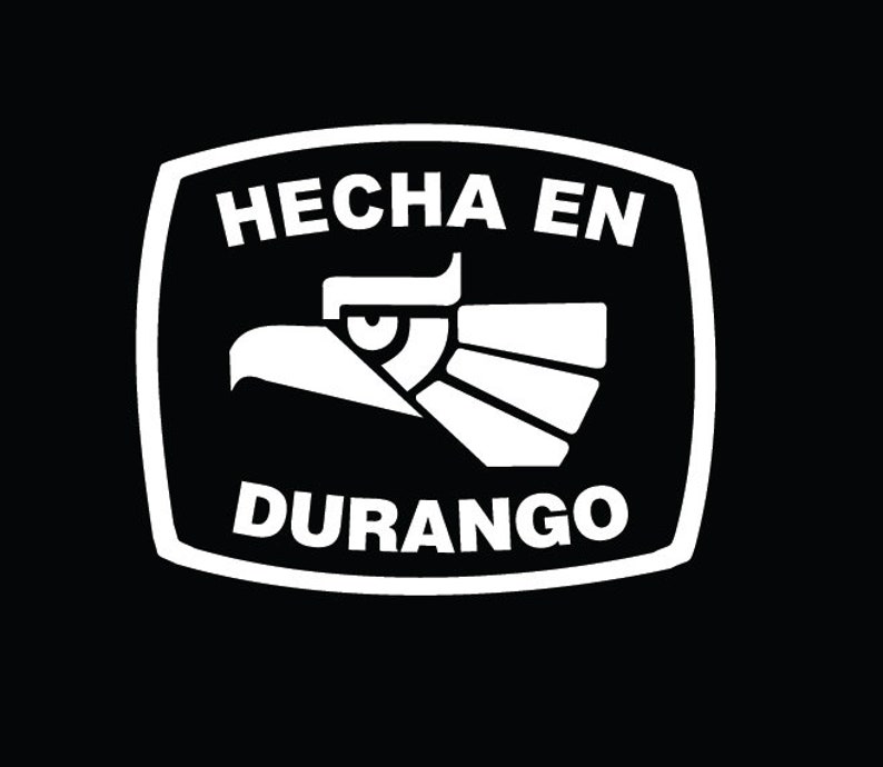 Hecho En Durango Letters Decal Car Window Laptop Vinyl Sticker Mexico ...
