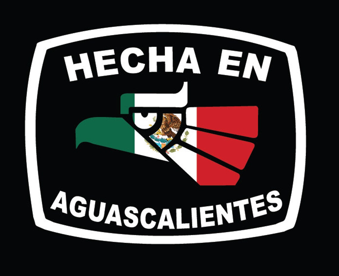 Hecho en Aguascalientes letters Decal Car Window Laptop Vinyl Sticker ...