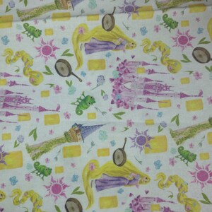 Disney Tangled Fabric Rapunzel Fabric 100% Cotton Remnants More Added ...