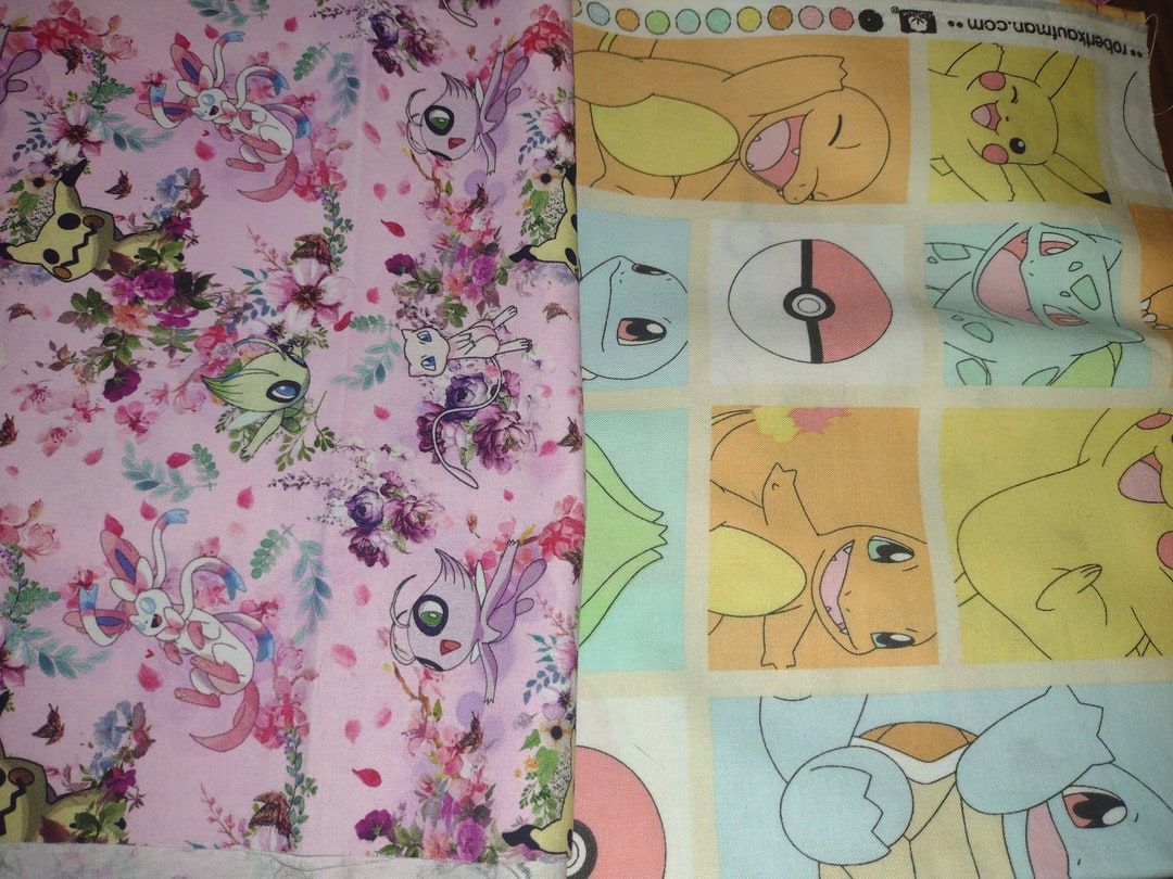 Pokemon Eevee Charizard Squirtle What Was Fabric See Description - Etsy