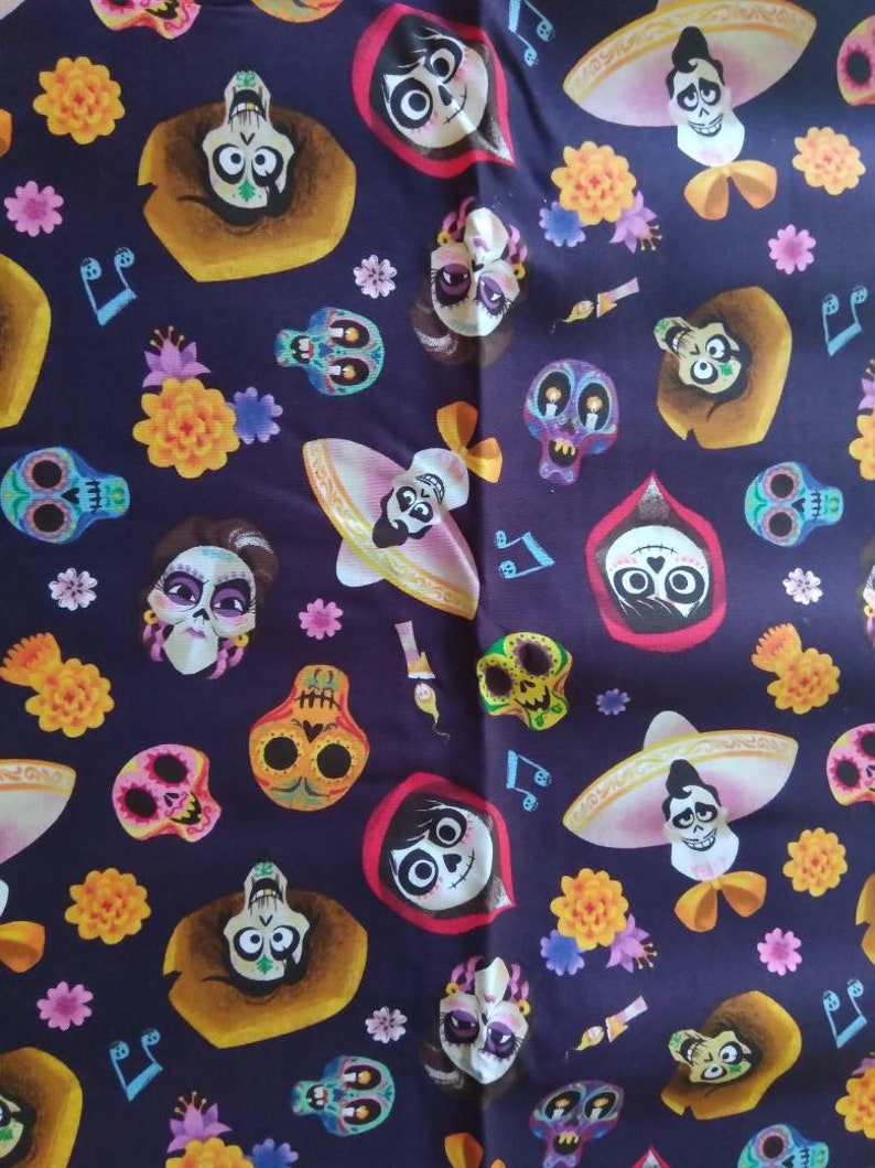 Disney Coco Cotton Halloween Mask Fabric Fat Quarter by the - Etsy
