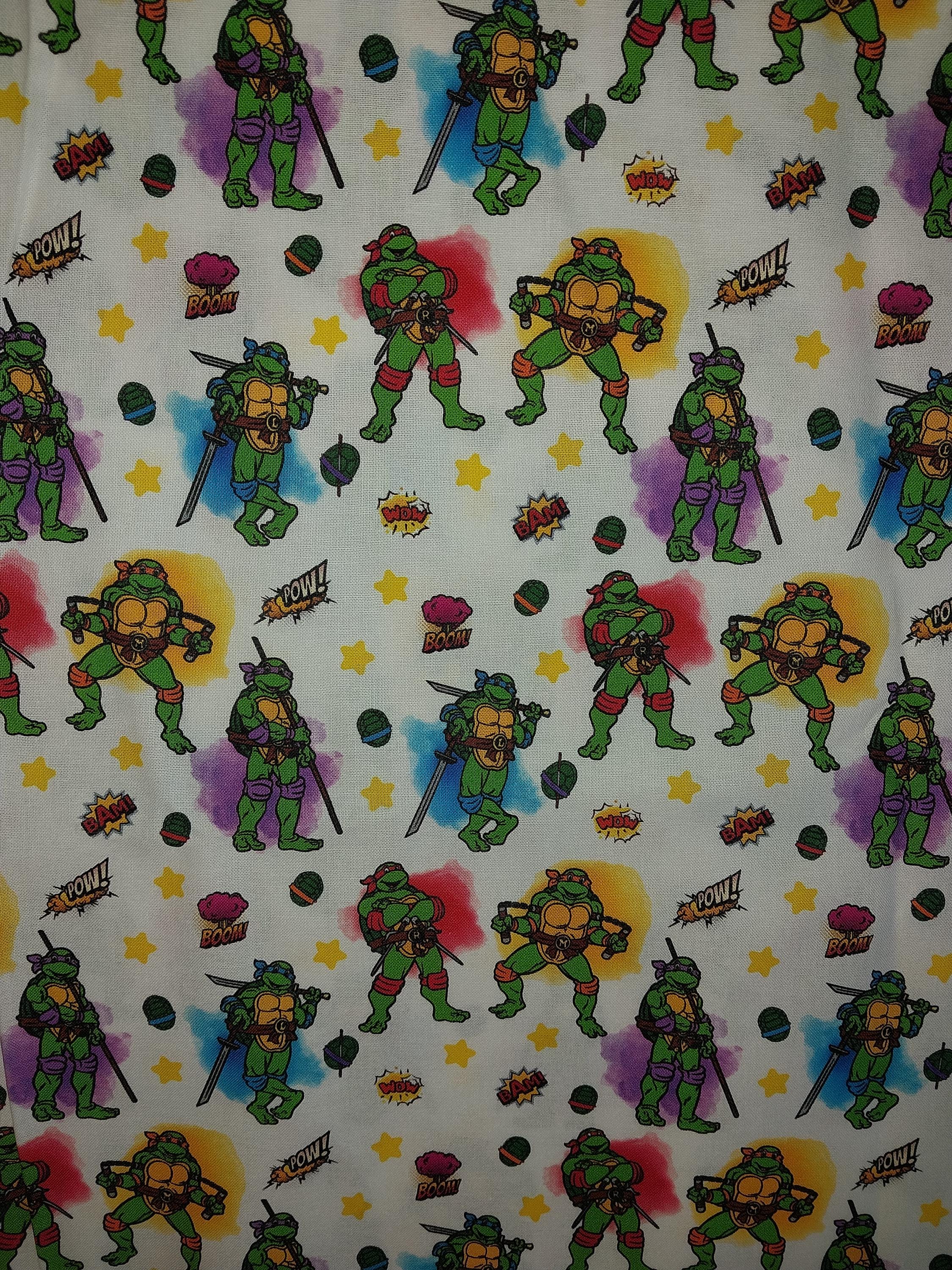 Tmnt Fabric Teenage Mutant Ninja Turtle Fabric 2 Patterns - Etsy