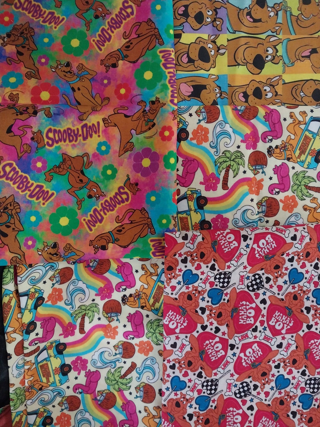 Scooby Doo Cotton Fabric Several Patterns and Sizes - Etsy