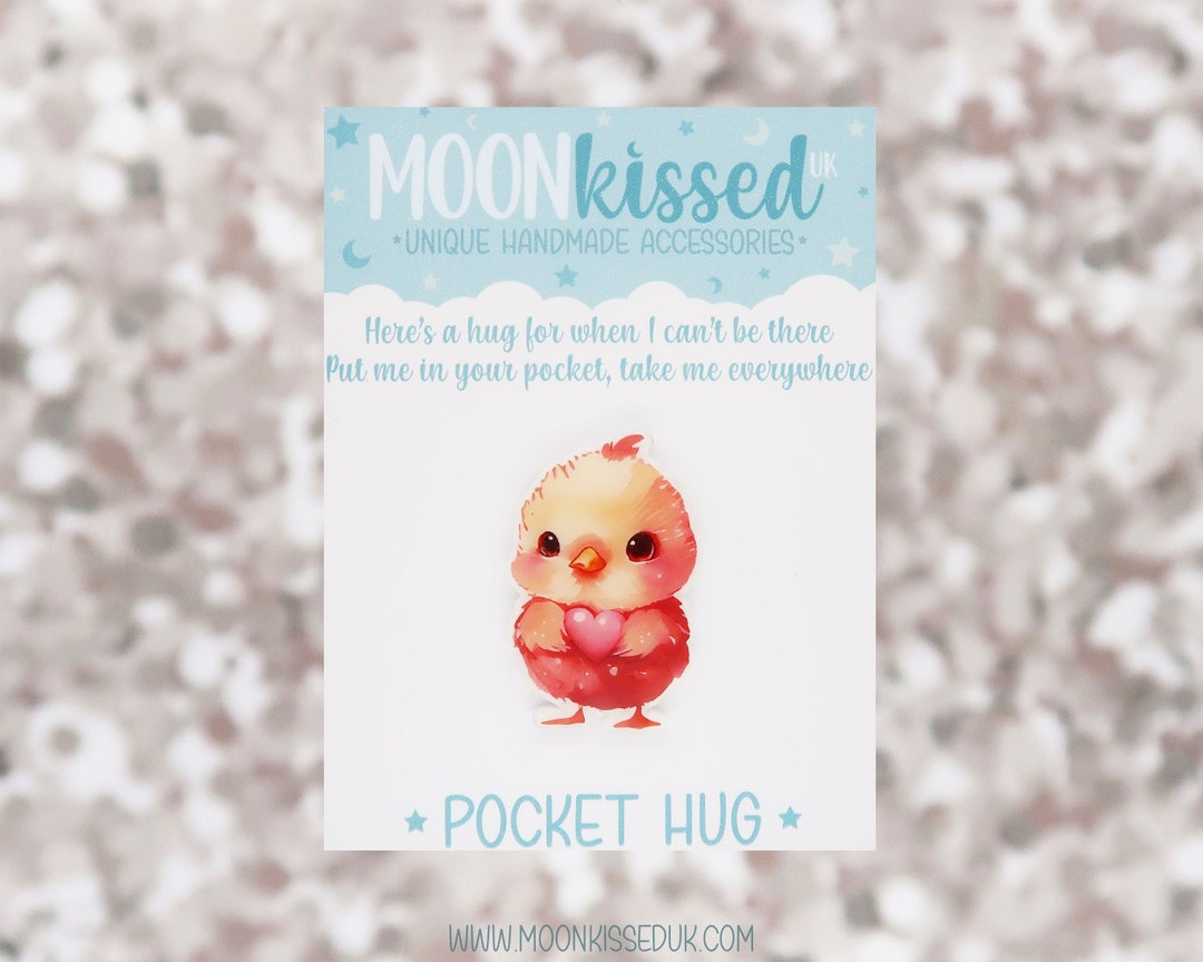 Baby Chick Pocket Hug, Cute Chick Pocket Charm, Acrylic Chicken Hug ...