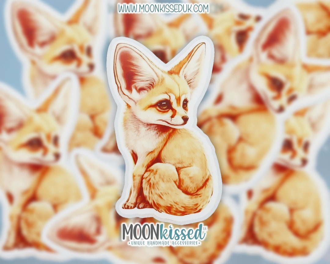 Cute Fennec Fox Stickers, Fox Decal, Fennec Fox Laptop Sticker, Cartoon ...