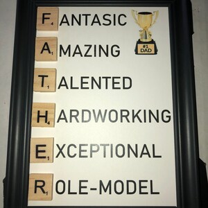 Father Acronym Sign 5 X 7 Picture Frame Dad Made - Etsy