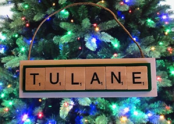 Tulane Green Wave University Christmas Ornament Scrabble Tiles | Etsy