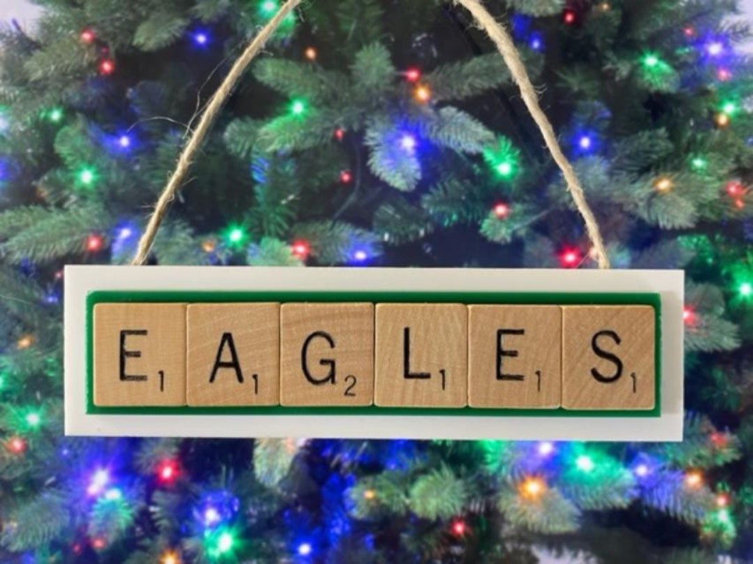 Philadelphia Eagles Christmas Ornament Scrabble Tiles Handcrafted - Etsy