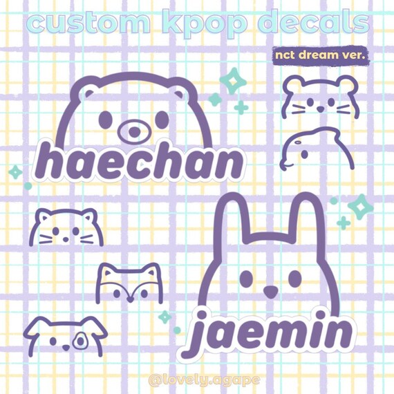 Custom Kpop Decals Nct Dream Ver. / Animals - Etsy India