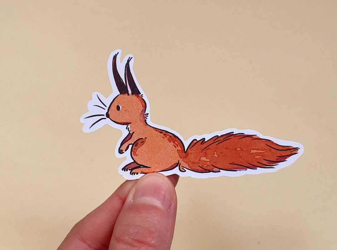Sitting Squirrel Sticker Envelope Sticker Cute Die Cut - Etsy
