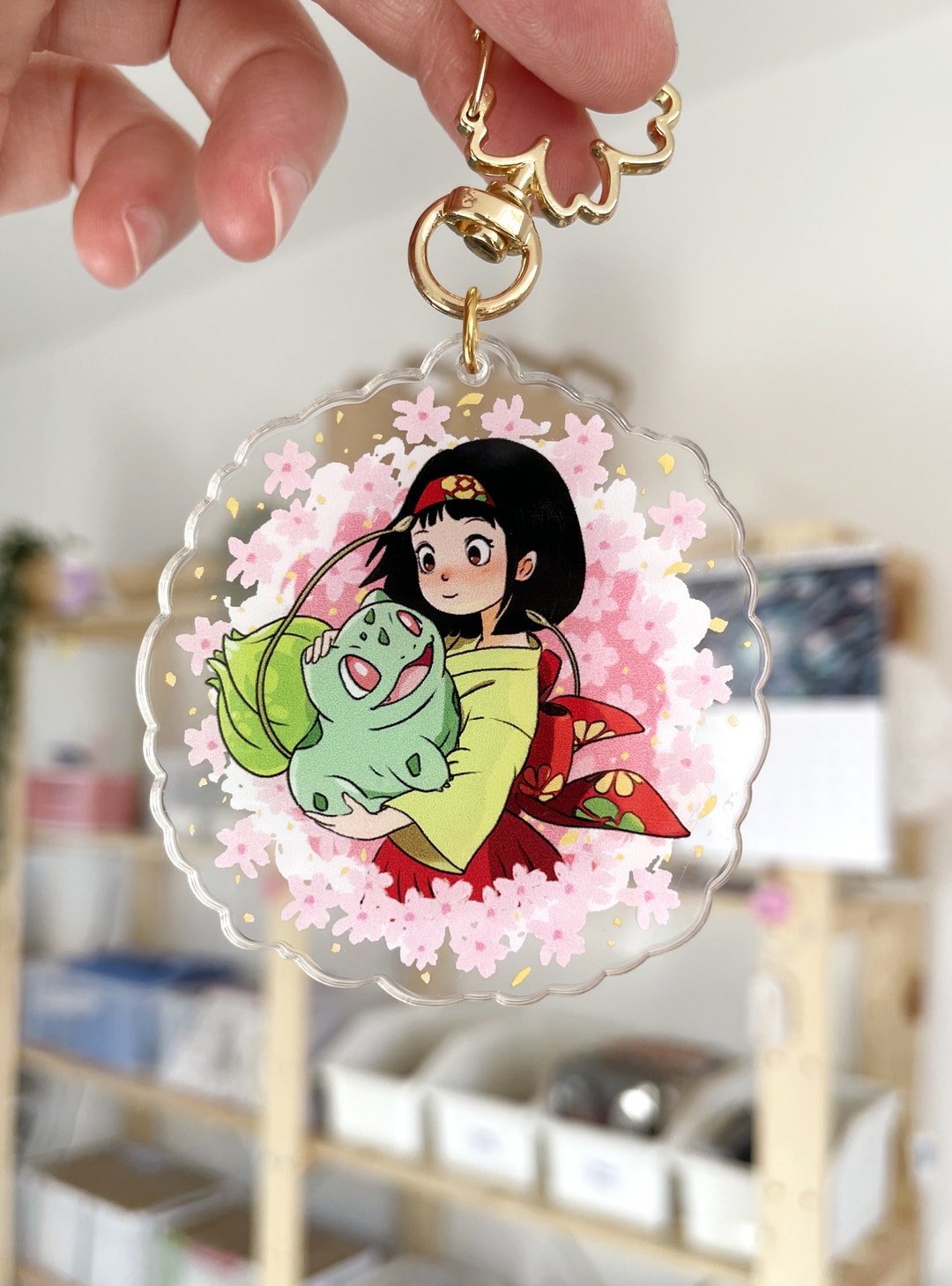 Pokemon Erika Bulbasaur Keychain Pokemon Keyring Bulbasaur Fanart ...