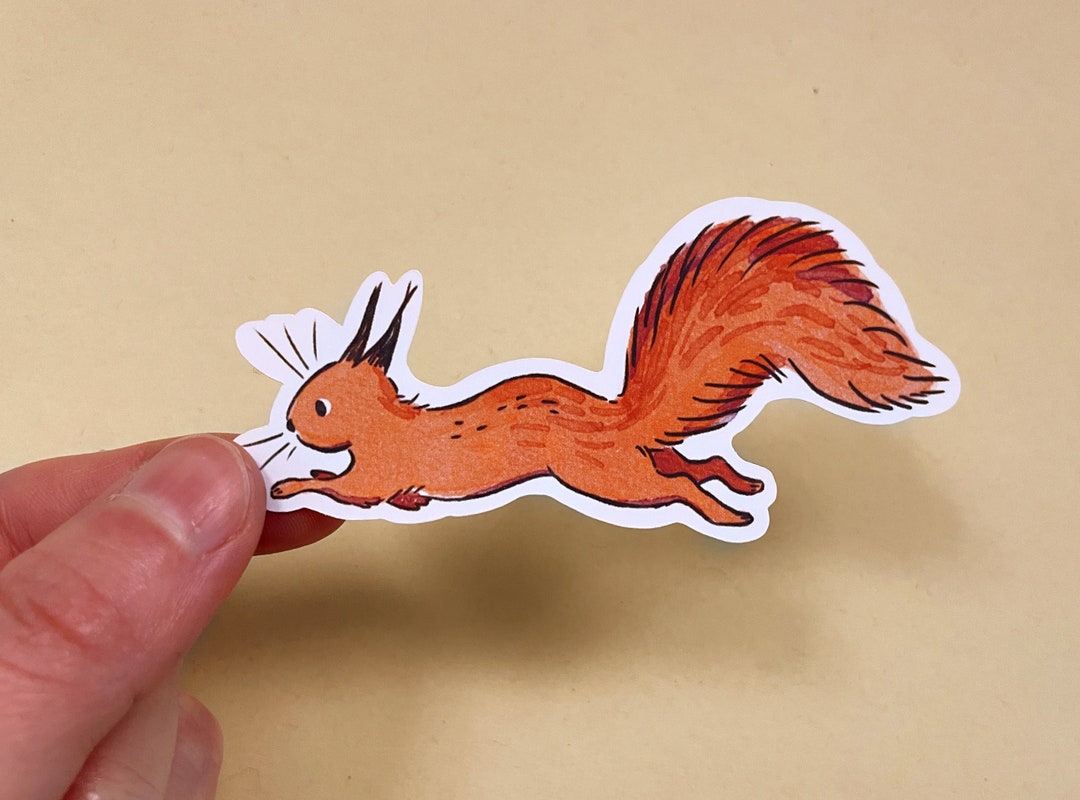 Squirrel Sticker Envelope Sticker Cute Die Cut Stickers - Etsy