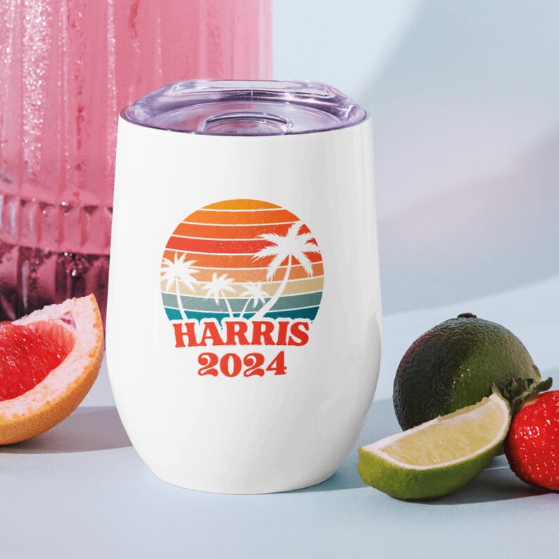 Kamala Harris 2024 Wine Tumbler, Harris for President, Support ...