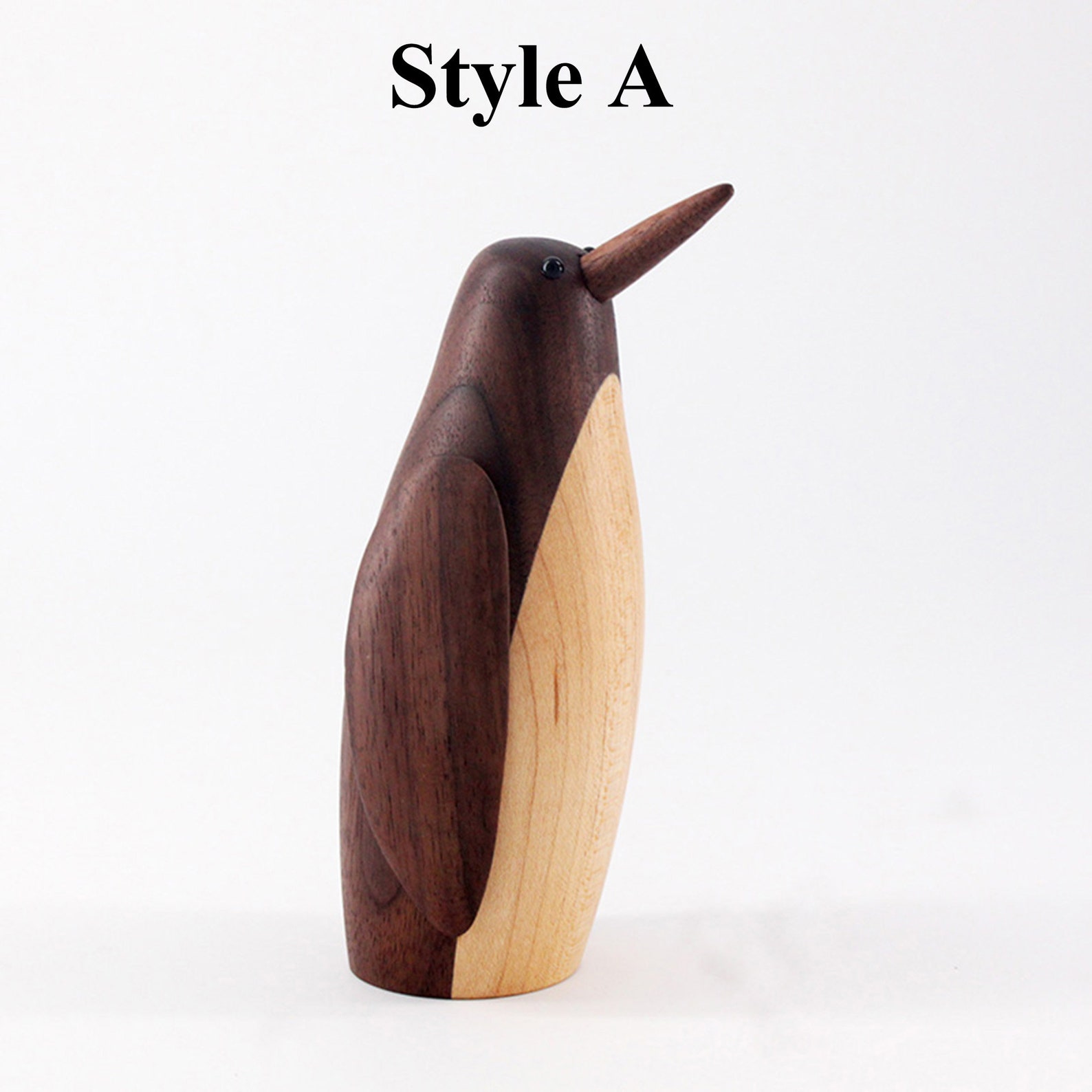 Wood Penguin Figurine Animal Statue Small Ornament Home - Etsy
