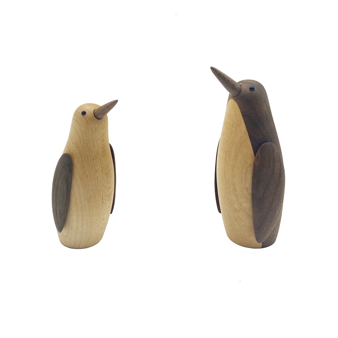 Wood Penguin Figurine Animal Statue Small Ornament Home - Etsy