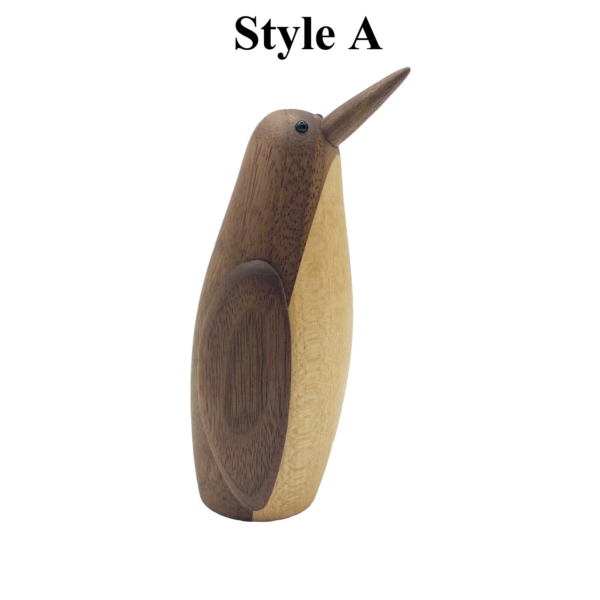 Wood Penguin Figurine Animal Statue Small Ornament Home - Etsy