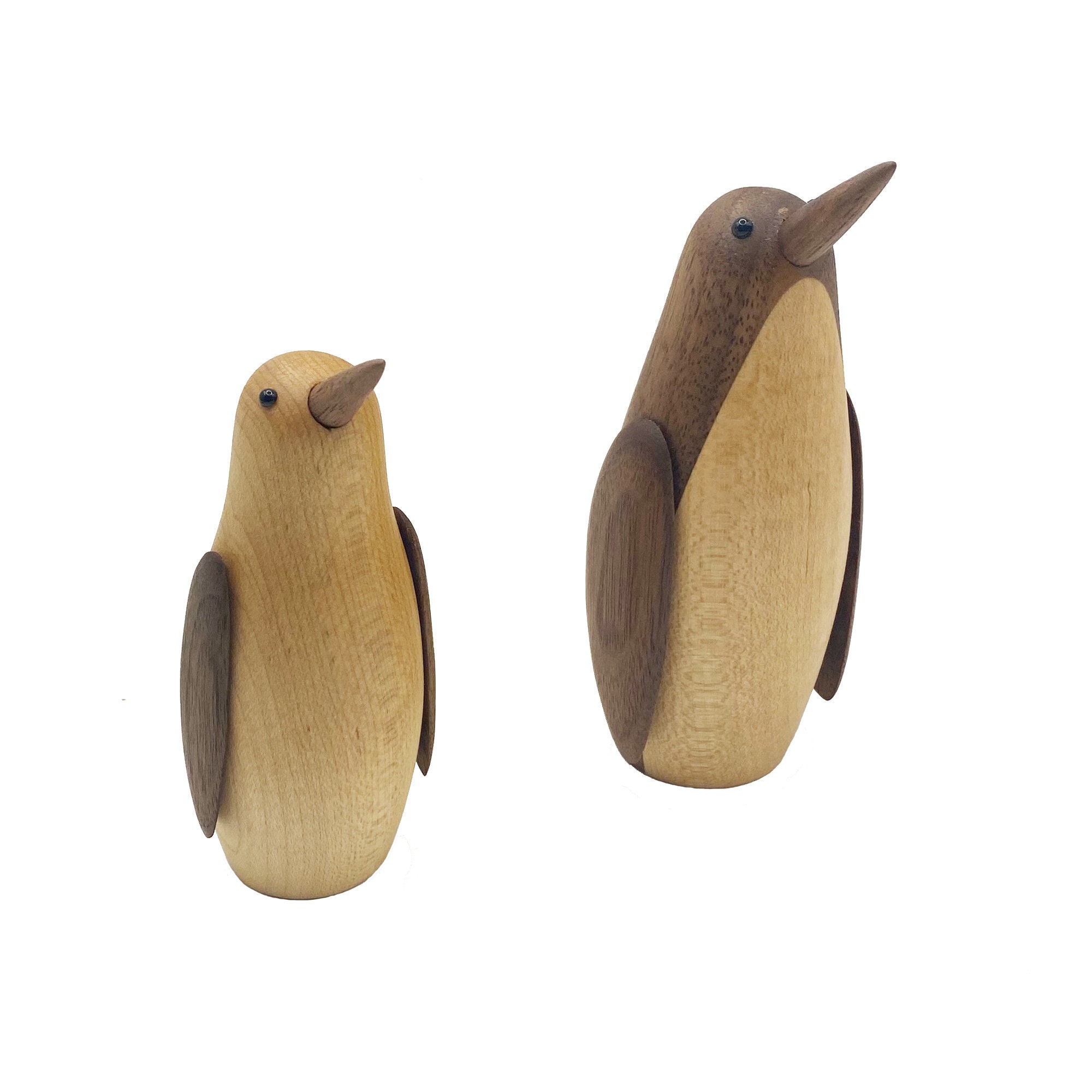 Wood Penguin Figurine Animal Statue Small Ornament Home - Etsy