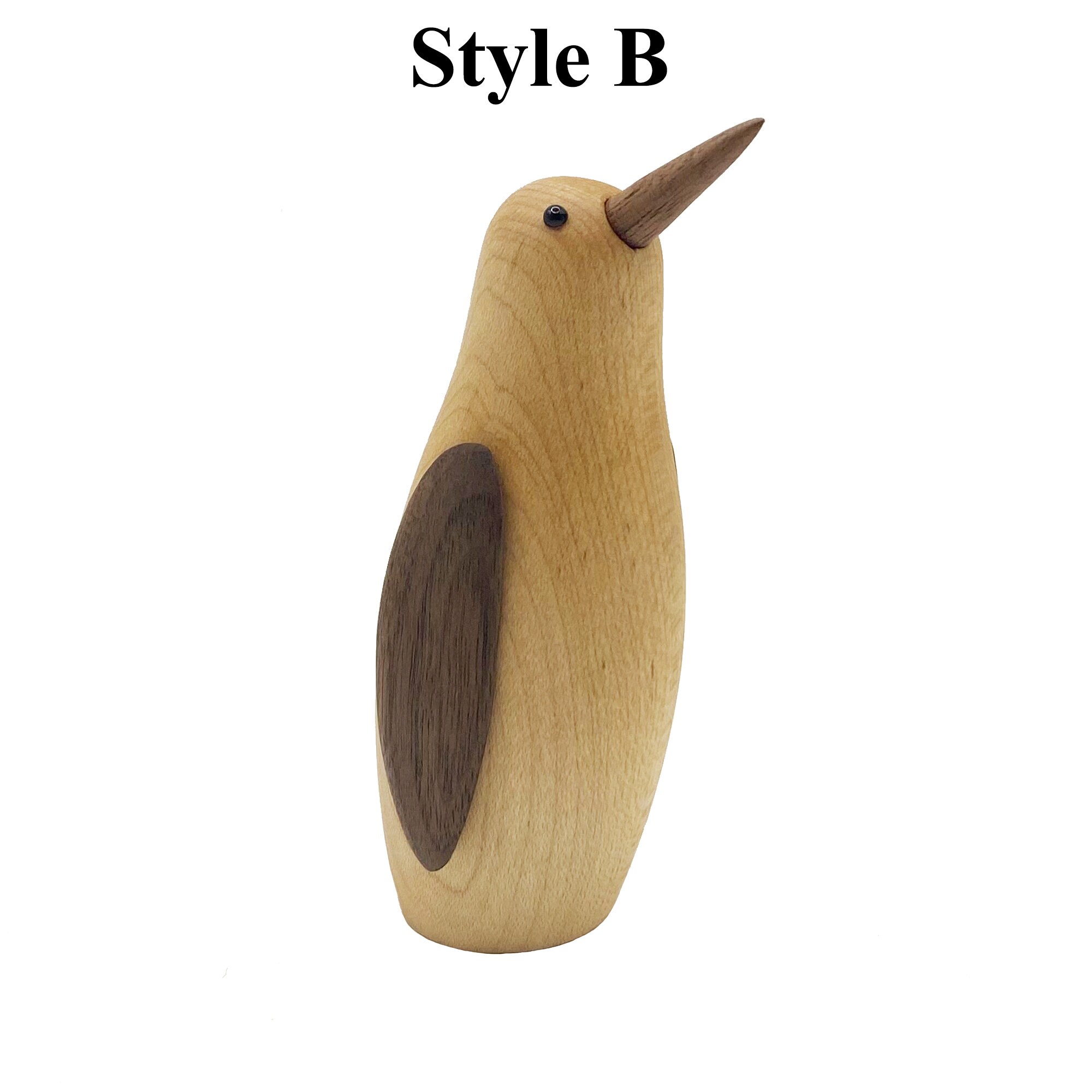 Wood Penguin Figurine Animal Statue Small Ornament Home - Etsy