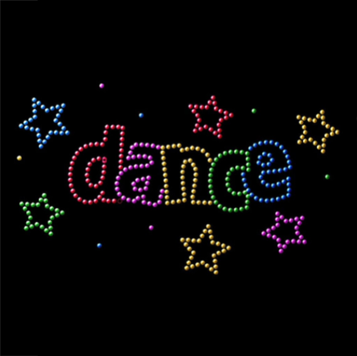 Rhinestone Dance SVG Pattern for Sticky Flock Template for - Etsy