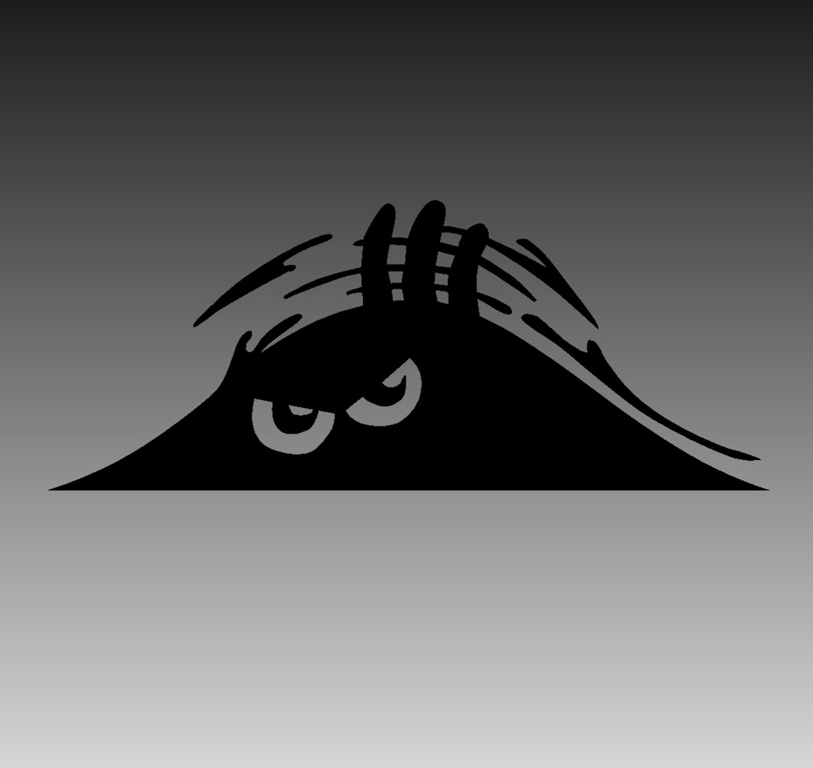 Eyes Peeking From Car SVG Scary Decal Clipart Download Cut With ...