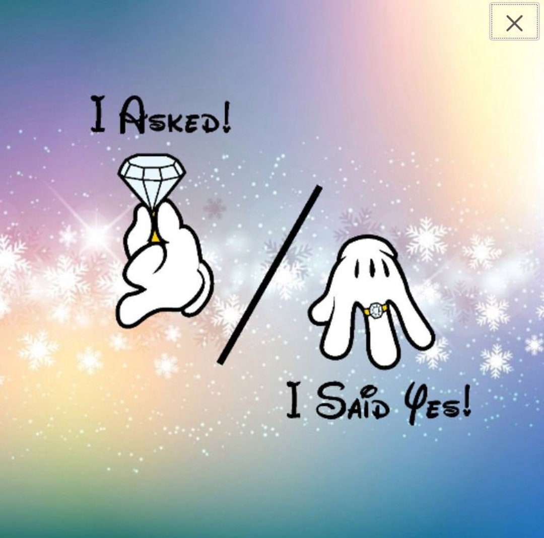 I Said Yes SVG Couple Shirts Mickey - and Minnie With Ring Clipart ...