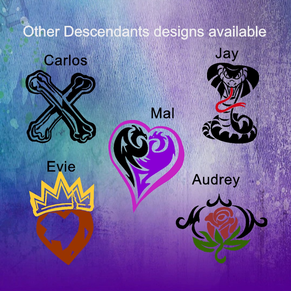 Descendants Symbol SVG Evie Daughter of the Evil Queen - Etsy