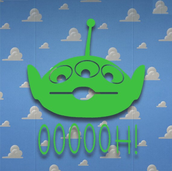 Toy Story Alien SVG Clipart Download Easy Cut With Sillhouette | Etsy