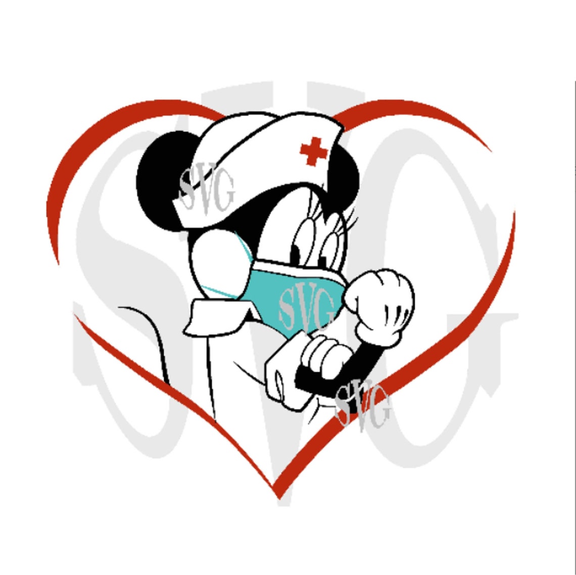 Nurse Minnie Mouse SVG Nurse Strong Woman Super Nurse Decal - Etsy