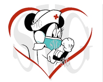 Nurse Minnie Mouse SVG Nurse Strong Woman Super Nurse With | Etsy
