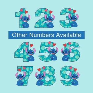 Stitch Birthday Age 8 PNG Instant Download Ready to Print for Shirt ...