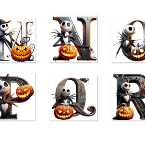 Halloween Alphabet Letters PNG Digital Download Printable Font ...