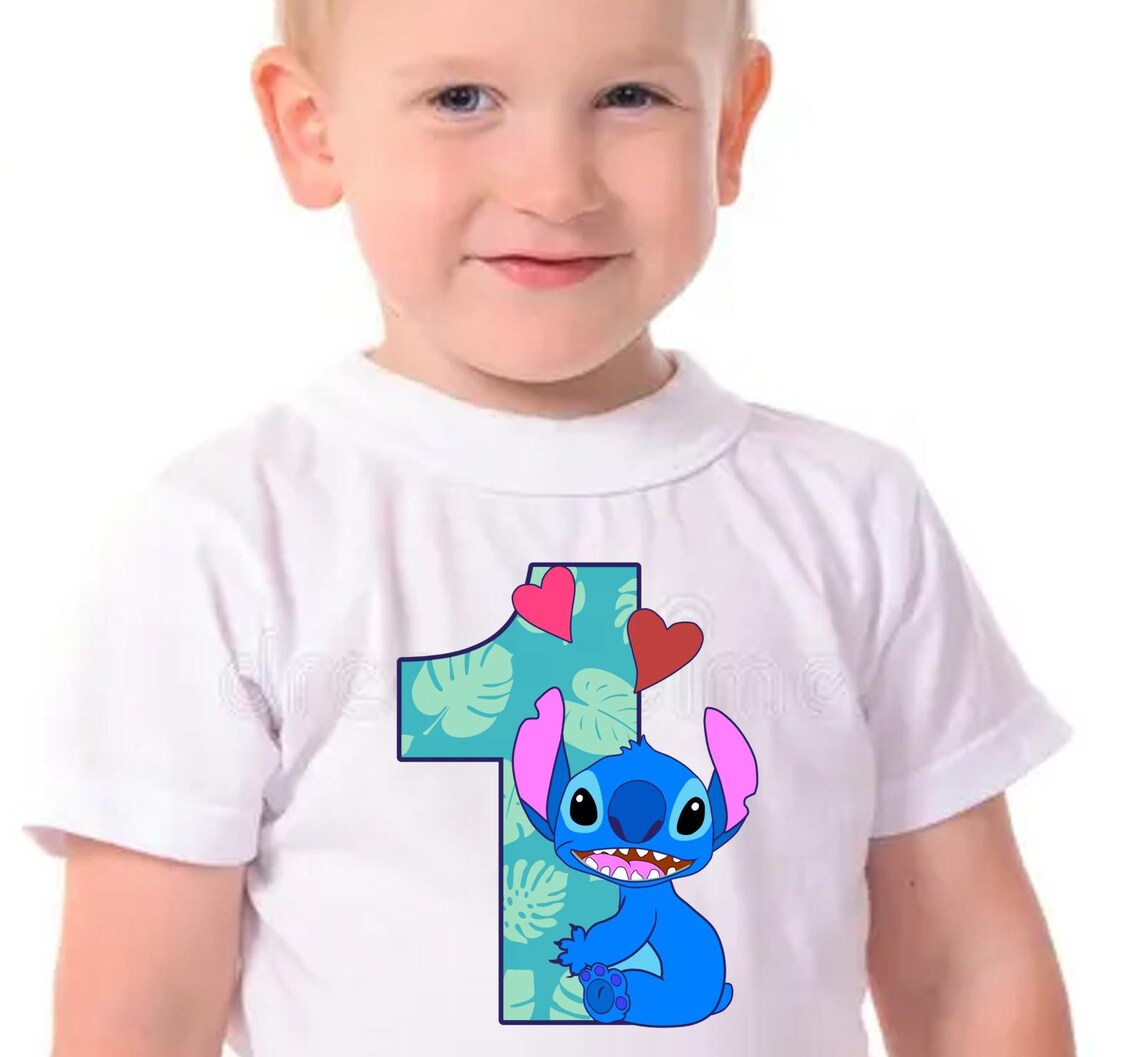 Stitch Birthday Age 1 PNG Instant Download Ready to Print for Shirt ...