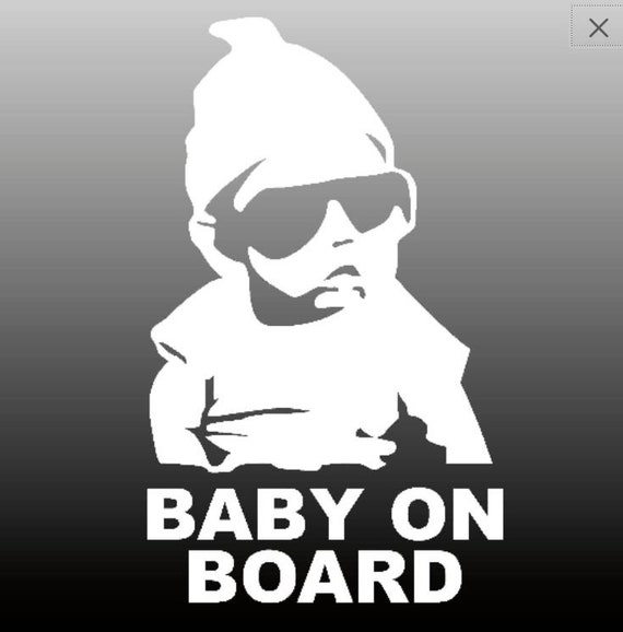 Baby on Board SVG Download Gangster Baby Cut With Sillhouette - Etsy