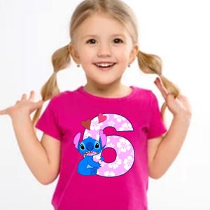 Stitch Birthday Age 6 PNG Instant Download Ready to Print for Shirt ...
