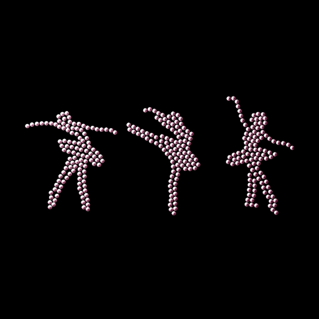 Rhinestone Ballet Dancers SVG Pattern for Sticky Flock Template for ...