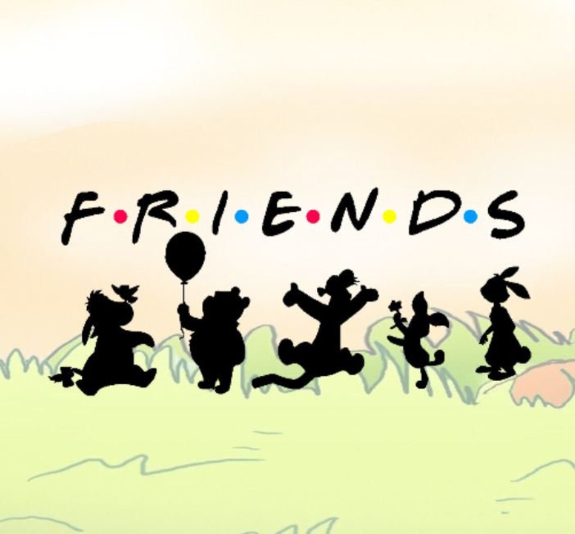 Friends Winnie the SVG Clipart Download Cut With Sillhouette | Etsy