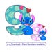 Stitch Birthday Age 9 PNG Instant Download Ready to Print for Shirt ...