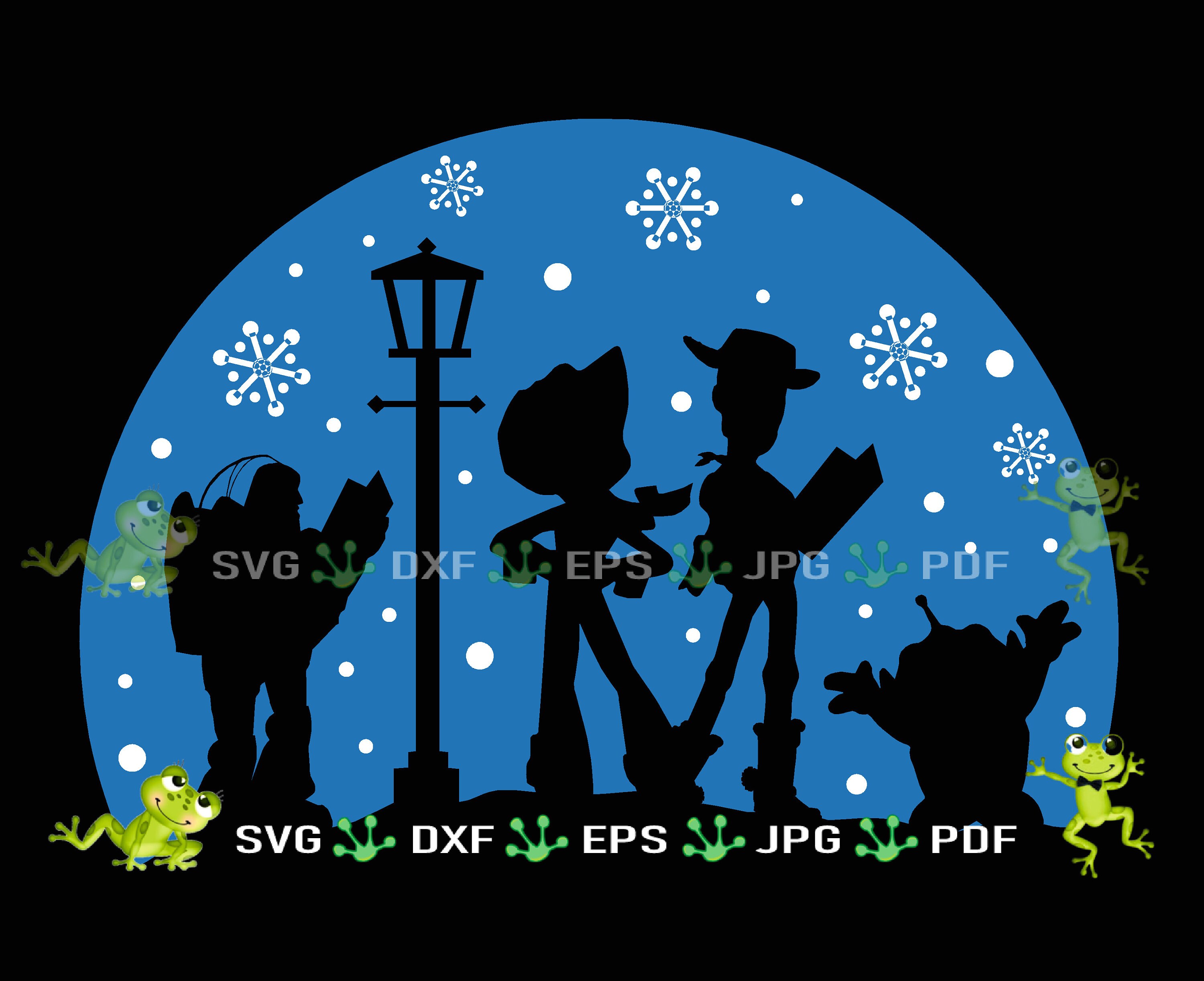 Winter SVG Toy Story Christmas Carols Silhouette Decal Clipart - Etsy