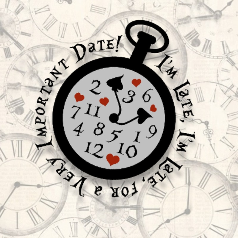 Alice in Wonderland White Rabbit Clock - Etsy