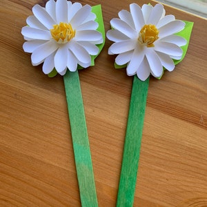 Daisy Bookmark, Paper Flower Bookmark, Flower Bookmark, Book Lover Gift ...