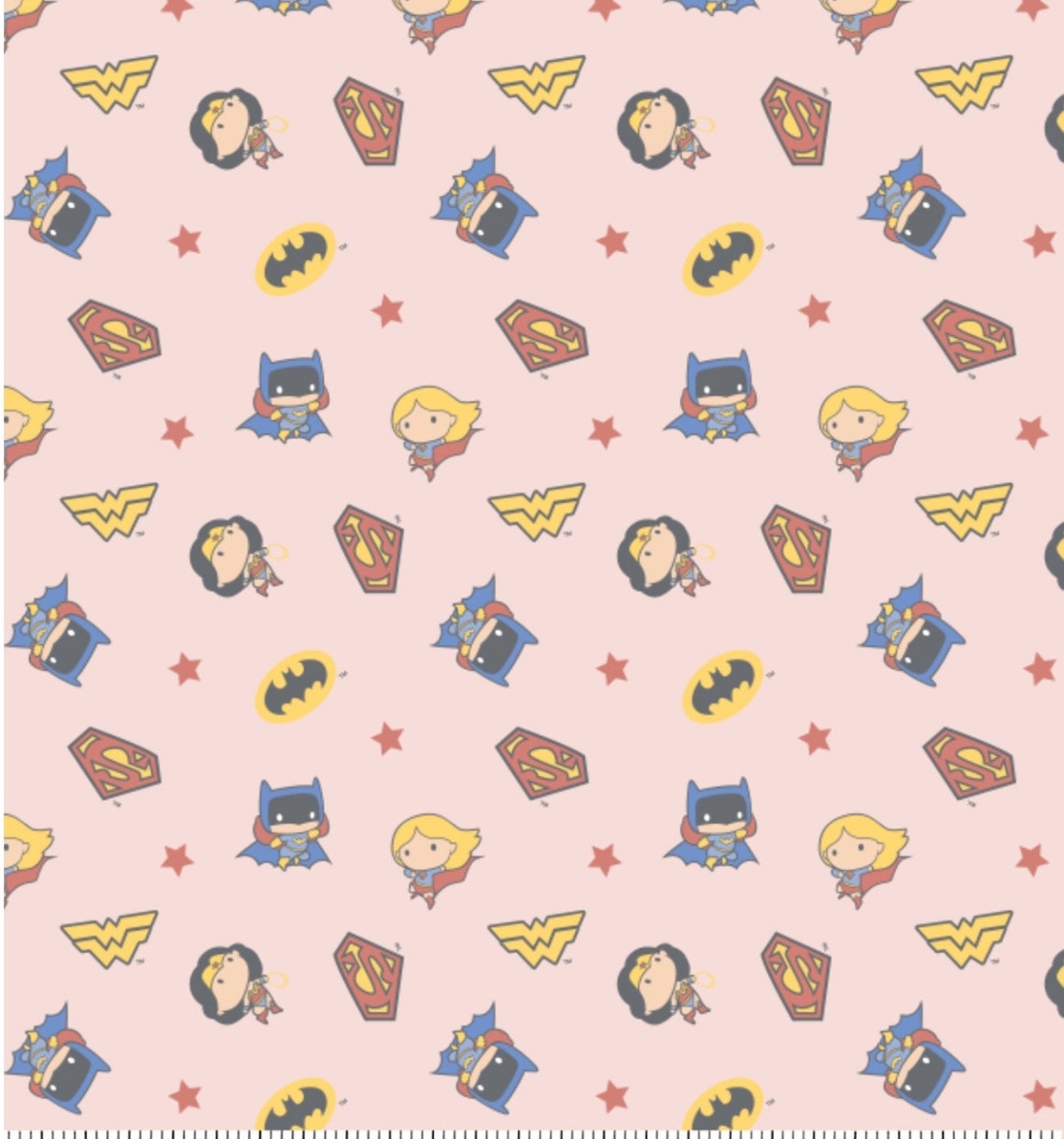 1 Yard DC Comics Cotton Fabric Girl Heroes Toss Price per 1 | Etsy