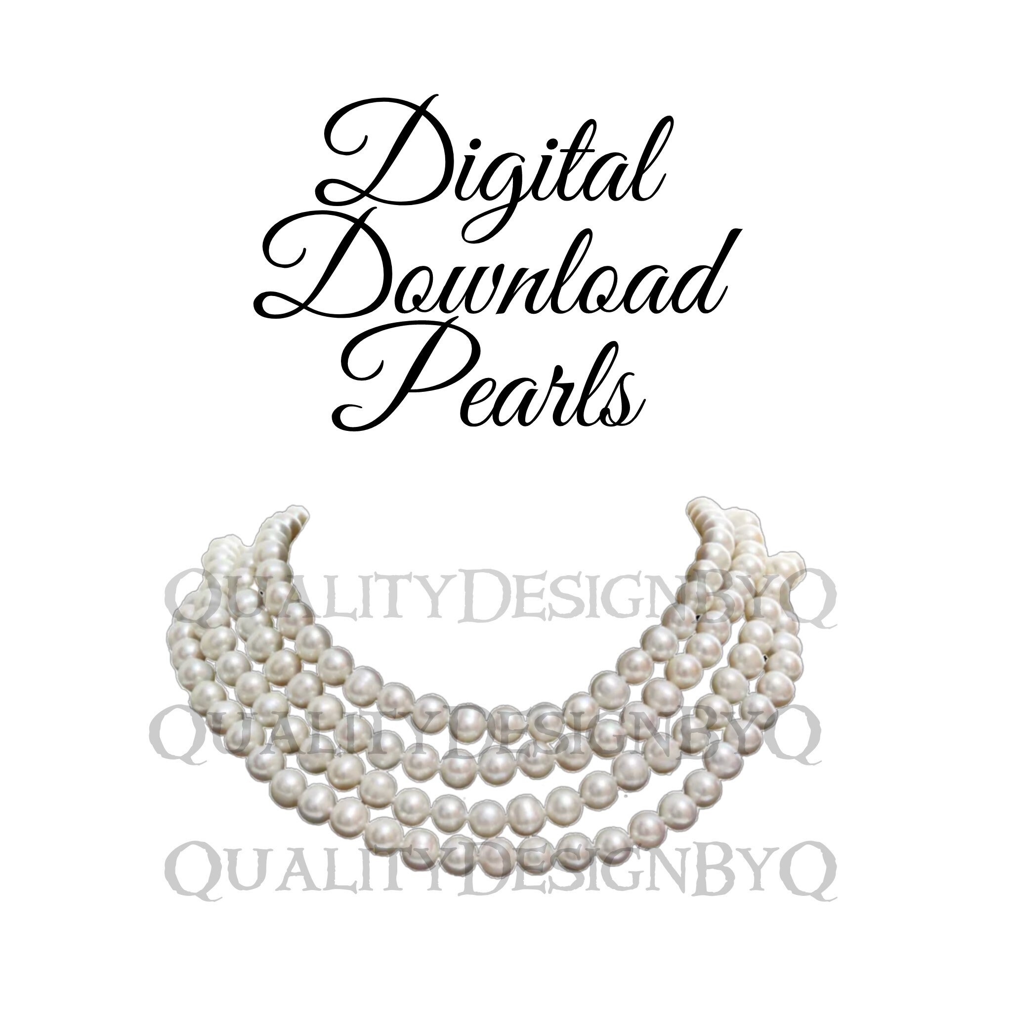 Transparent Pearls Png File Digital File Pearls Pearl Necklace ...
