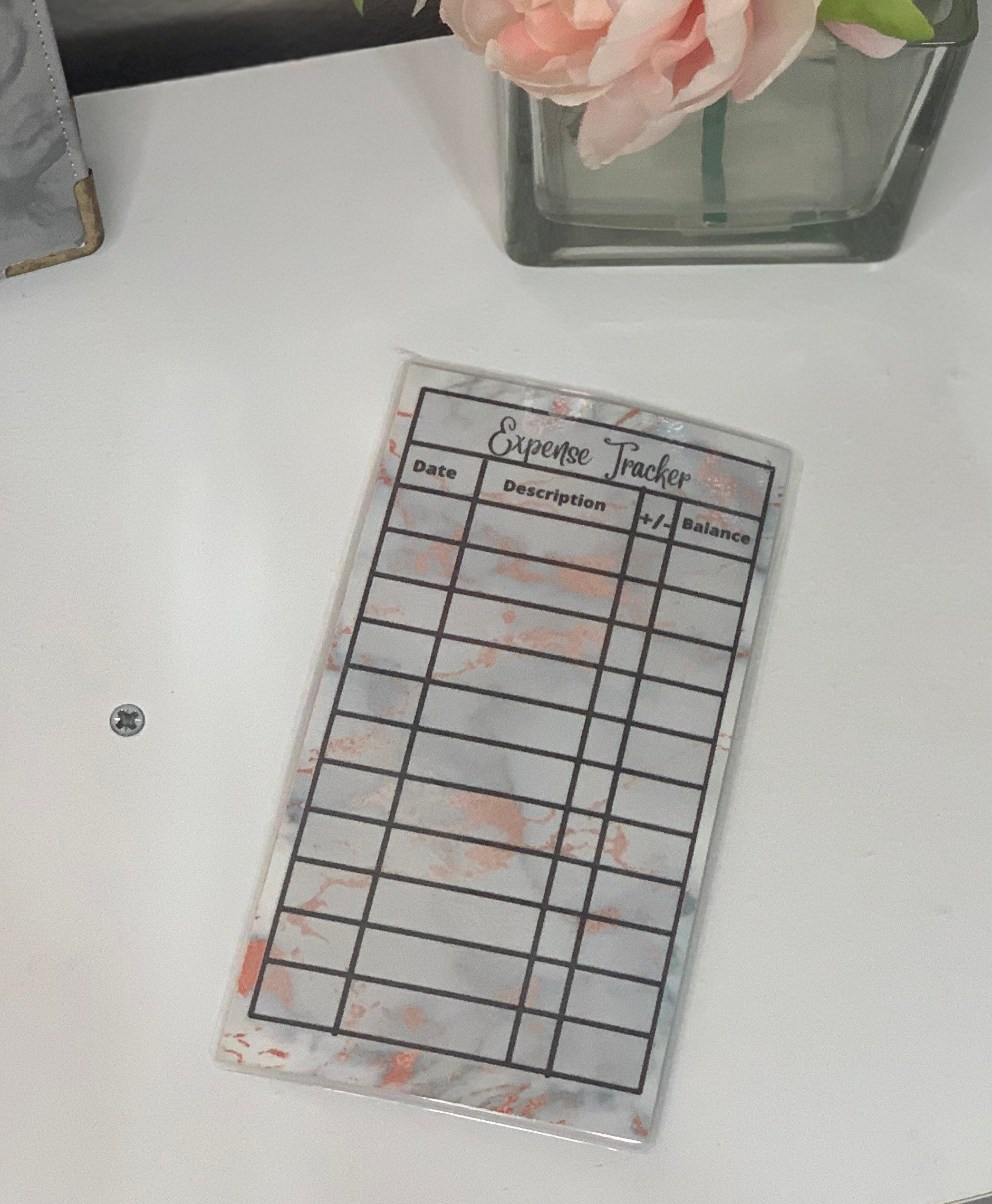 Set of 6 Expense Tracker for Cash Budgeting System, Marble Three Colors ...